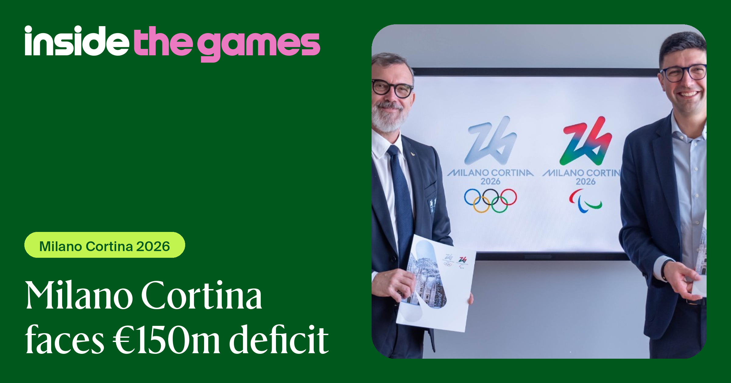 Inside The Games • Milano Cortina faces €150m deficit